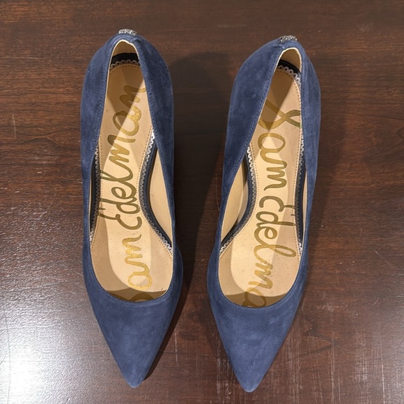 Sam Edelman | Shoes | New Sam Edelman Navy Suede Pumps 85 | Poshmark